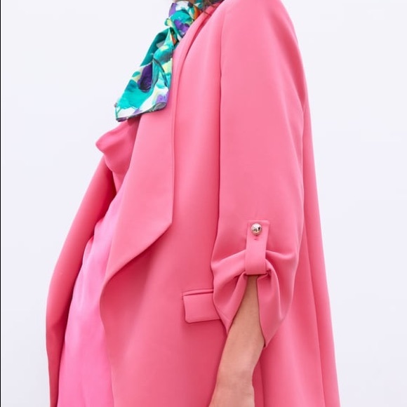 Zara | Jackets & Coats | Zara Pink Jacket With Lapels | Poshmark